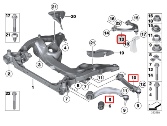 [ BMW 하체부품 ] BMW 520D F10 N47T 2012 스트럿, 로우암, 컨트롤암, 활대링크, 활대(스테빌라이저 ...