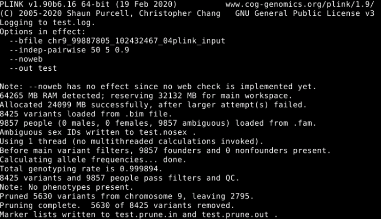[유전체 빅데이터분석 :: PLINK 프로그래밍] LD 기반의 Pruning 하는 방법! : 네이버 블로그