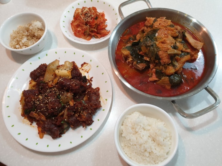 천안 청당동 밀키트 더팜홈쿡 청당점 감자탕과 순대볶음으로 주말 점심 푸짐하게~~ 네이버 블로그