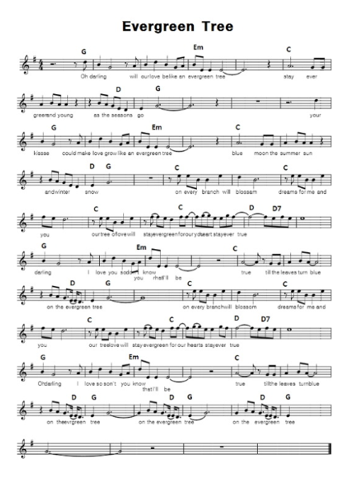 Cliff Richard - Evergreen Tree (기타악보) : 네이버 블로그