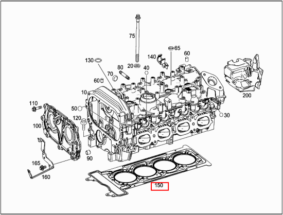 [ 벤츠E200 실린더헤드가스켓 ] BENZ E200 CGI 2440160020=2740164100 : 네이버 블로그