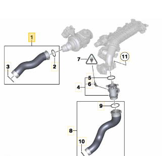 BMW 5 F10 520D 인터쿨러 파이프 11617810614 : 네이버 블로그