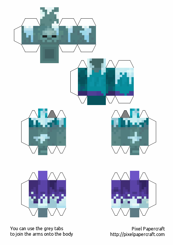 [마인크래프트 던전스 종이모형] (Minecraft Dungeons) Creeping Winter 종이모형 모음 (16탄 ...