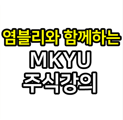 MKYU에서 시작한 염블리 염승환님 주식 강의 : 네이버 블로그
