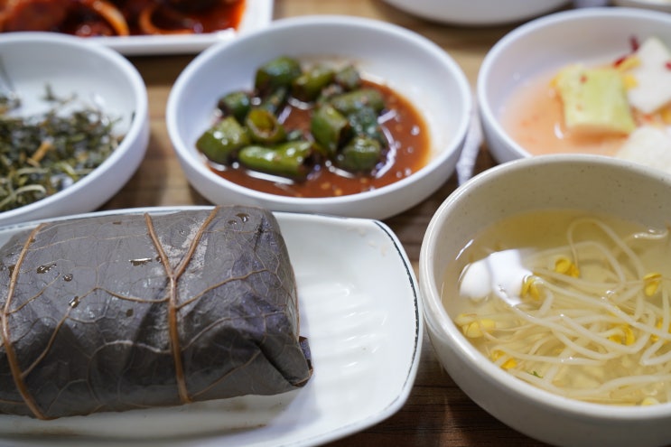 원주 출렁다리 맛집 식당매콤한 연잎밥 오리 쌈밥~~ 네이버 블로그