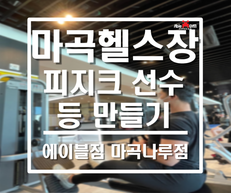 마곡헬스장 피지크선수 등 만들기 네이버 블로그