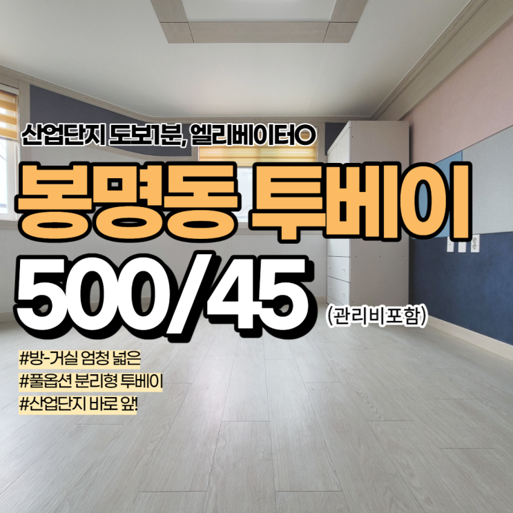 청주 봉명동 투베이 월세 거실 넓은 분리형 투베이 도배 예정 산업단지 도보 1분 엘리베이터o 네이버 블로그