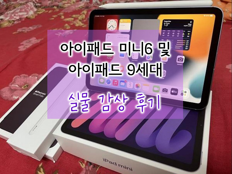 아이패드 미니 6세대 및 아이패드 9세대 간단한 실물 후기 : 네이버 블로그