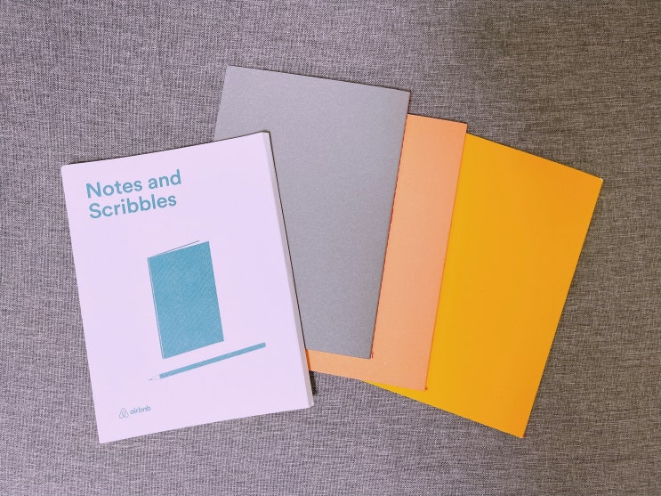 DHL로 날아온 에어비앤비 선물 notebook and pencil 후기 : 네이버 블로그