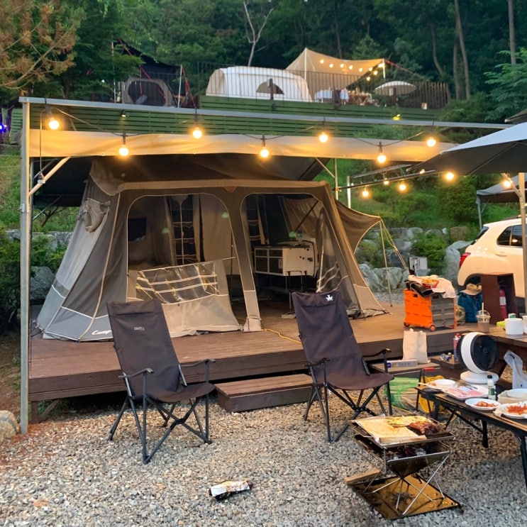 [캠핑] 시흥, 물왕숲캠핑파크🌳🥩 / 캠프렛 CAMPLET 후기 / 핫썸머 : 네이버 블로그