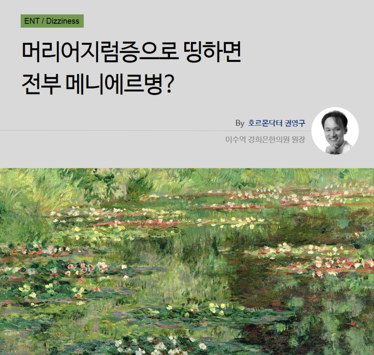 기립성어지럼증으로 현훈증이 생기며 머리가 띵해요 어지러워요 하면 전부 메니에르병 네이버 블로그