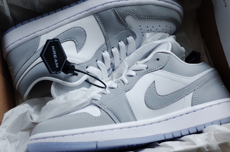 나이키 우먼스 조던 1 로우 울프 그레이 (DC0774-105) + Kream 리셀 첫 조던 후기 ♥ : 네이버 블로그