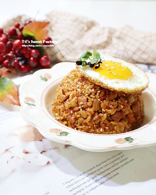 깍두기 볶음밥 백종원 김치볶음밥 레시피 스팸 넣고 맛있게 : 네이버 블로그