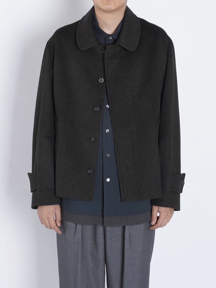 [WOOSUK] 라운드 카라 숏 맥코트 Round Collar Short Mac Coat 후기 : 네이버 블로그