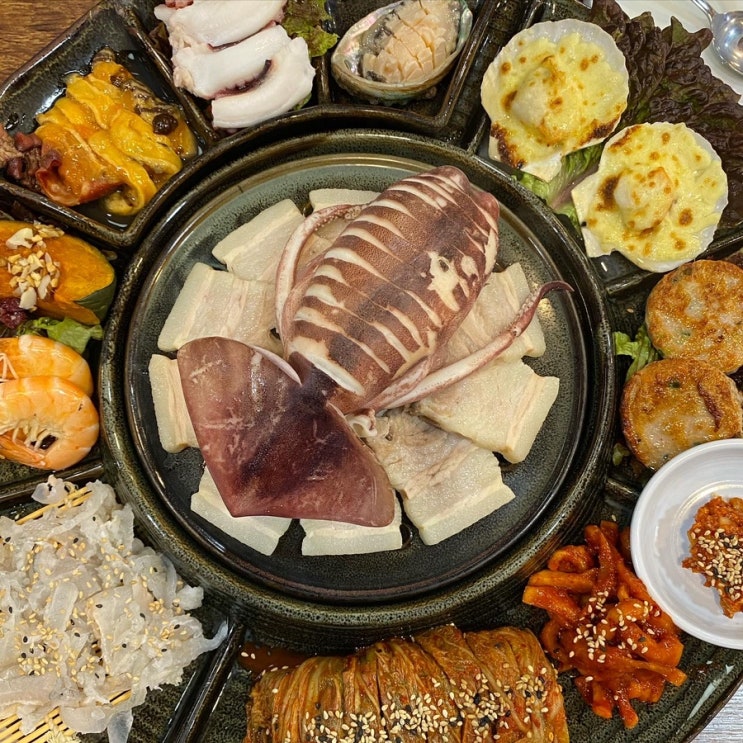 원주 단구동 맛집 바다앤육지 해장국해물보쌈 전문 네이버 블로그