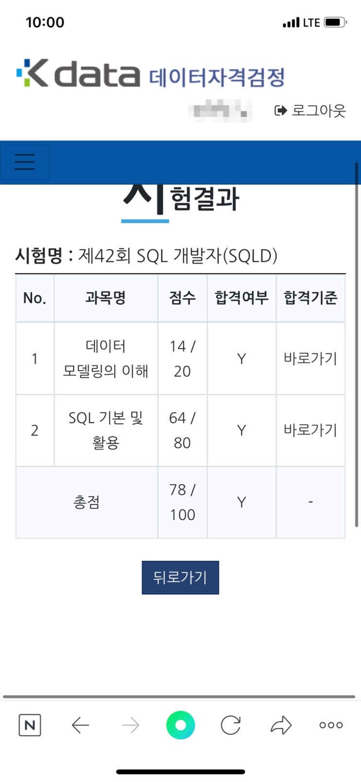 비전공자 문과 직장인 SQLD 한번에 합격한 공부법 및 후기 : 네이버 블로그