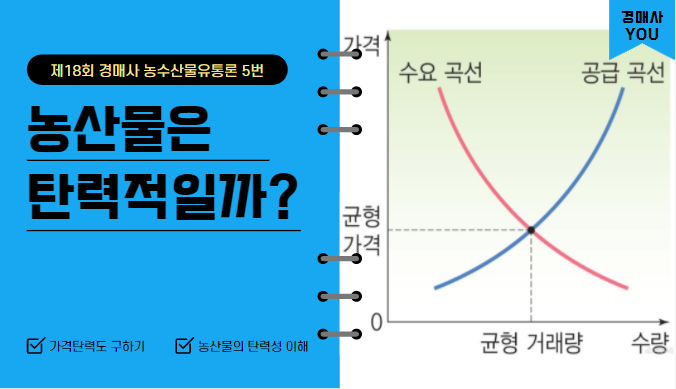 제18회 기출문제 풀고 경매사 되기 농수산물유통론 5번 농산물은 탄력적인가요 네이버 블로그