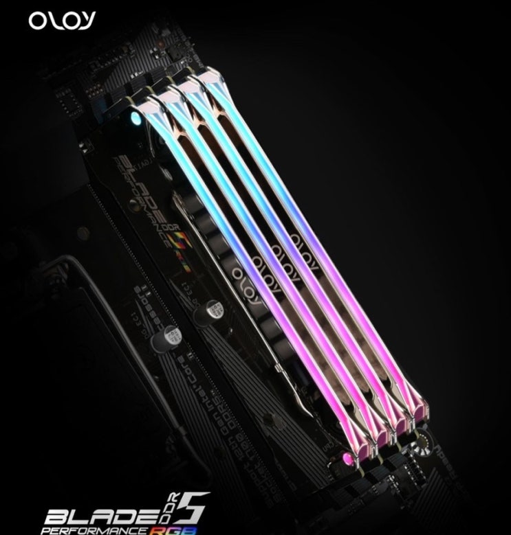 OLOy DDR5-4800 CL40 BLADE RGB MIRROR 패키지 (32GB(16Gx2)) 언박싱 : 네이버 블로그