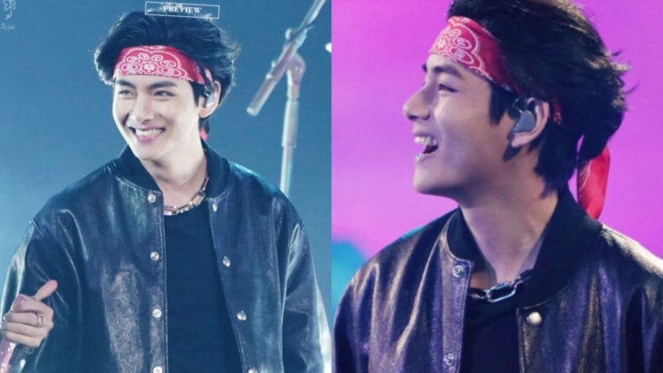 방탄소년단 뷔 goes viral as the "guy in red bandana' following BTS's ...