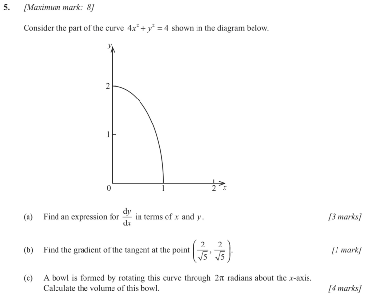 IB math AA 기출 문제 풀이 - calculus, implicit differentiation, integration ...