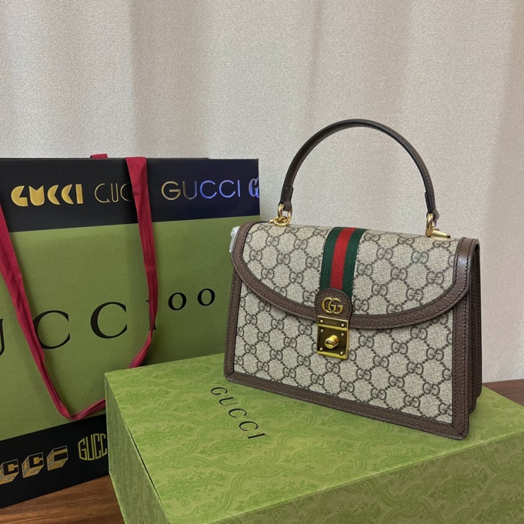 GUCCI 구찌 오피디아 웹(Web) 디테일의 스몰 탑 핸들백 (스타일 ‎651055 96IWX 8745) 내돈내산 후기 ...