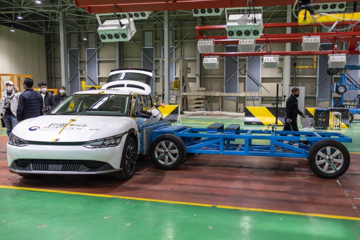 자동차안전도평가 KNCAP 기아 EV6 충돌테스트 자동차안전연구원 방문기 : 네이버 블로그