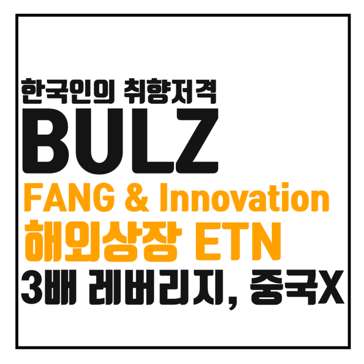 [ETN 소개] BULZ : FANG & Innovation 3배 레버리지! FNGU 투자자들은 주목 : 네이버 블로그
