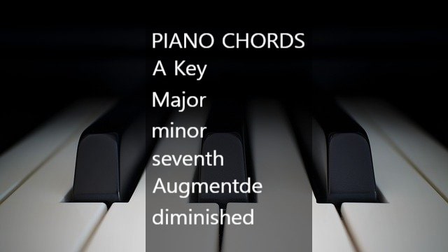 피아노 반주법 코드반주 A Key A,Am,A7,Aaug,Adim 5가지 코드 능동 중곡동 재즈 피아노 학원 피아노입시 피아노 ...