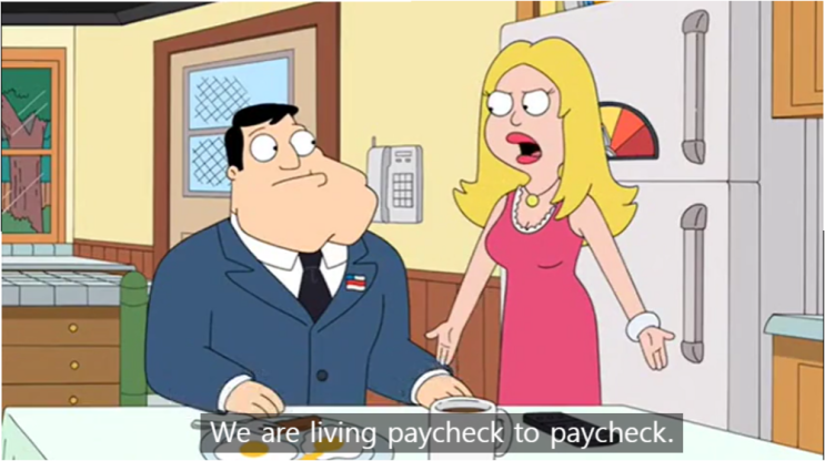 [생활영어] 하루 벌어 하루 살다, 입에 풀칠하며 살다 영어로? live paycheck to paycheck : 네이버 블로그