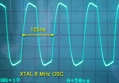 ATtiny24, XTAL 8 MHz 주파수 스코프 뷰 (for 인공호흡)...성미시리얼 : 네이버 블로그
