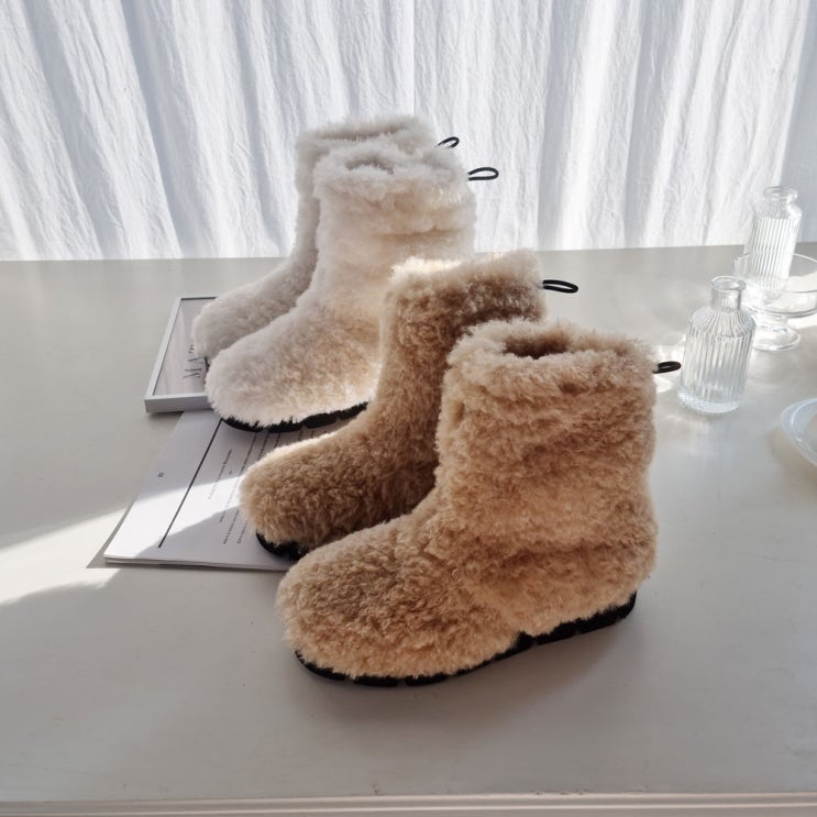 FUR 트리밍 후리스 기모안감 방한 부츠 한겨울 에스키모 여자 털부츠 : 네이버 블로그