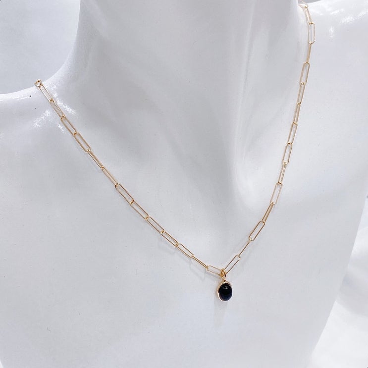 [ravien] 14k 18k 블랙오닉스 클립체인 목걸이/클립체인 추천/레이어드목걸이/초커 목걸이/원포인트 목걸이/데일리목걸이 ...