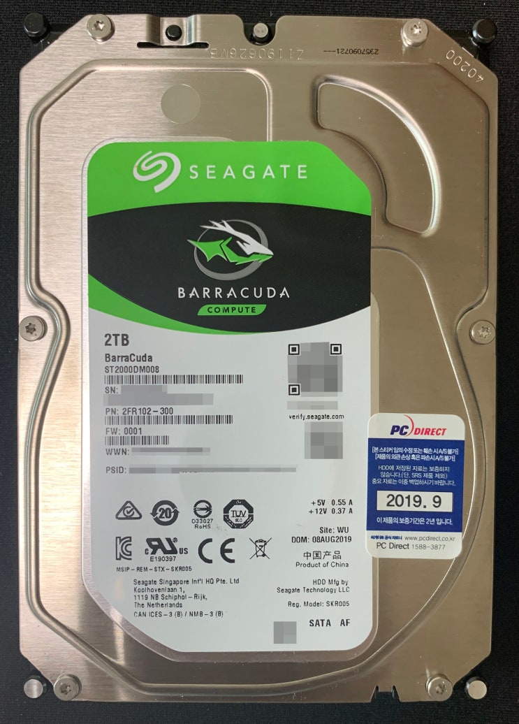 [HDD] Seagate BarraCuda 2TB 「ST2000DM008」 : 네이버 블로그