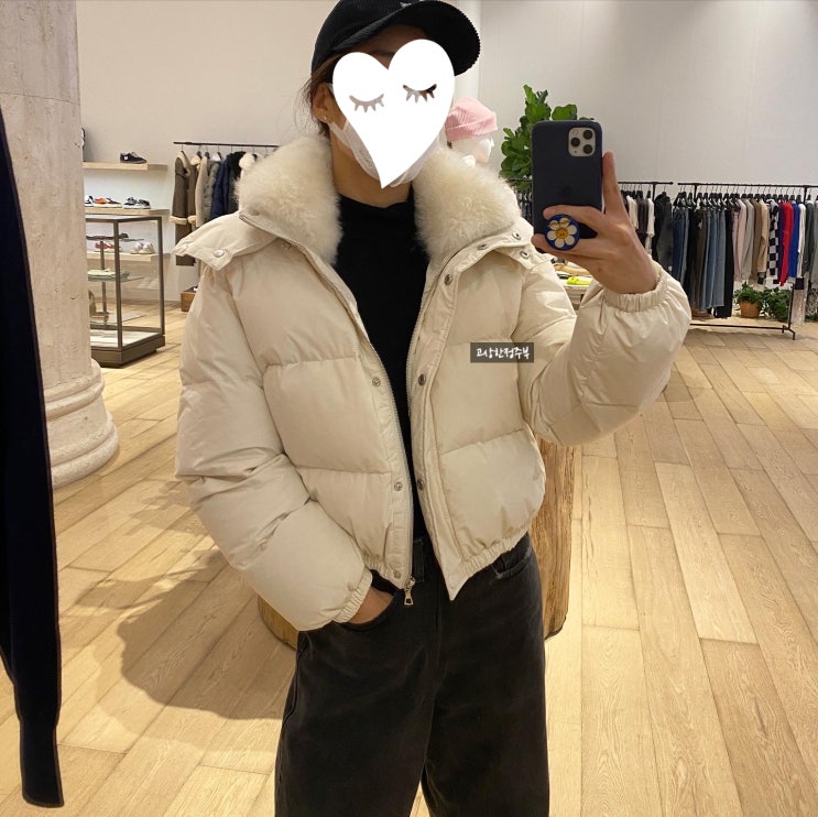 보온성까지 좋은 숏패딩 이브살로몬 패딩 60만원 무스탕 4백만원 할인 네이버 블로그