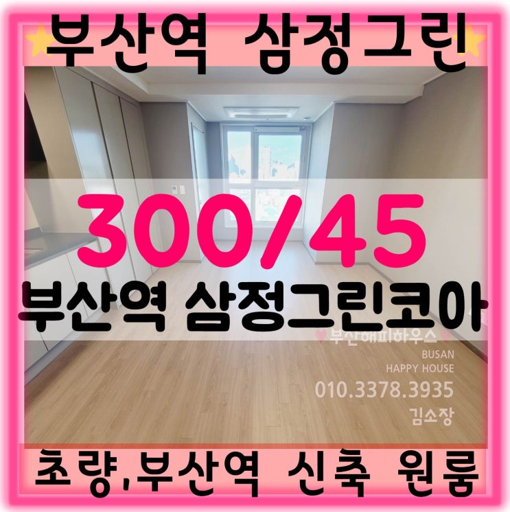 초량동 오피스텔 부산역 삼정그린코아 신축 원룸 네이버 블로그