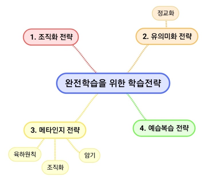 강의정리 완전학습 학습전략 조직화 유의미화 정교화 메타인지 육하원칙 암기 예습 복습 인생멘토 임작기