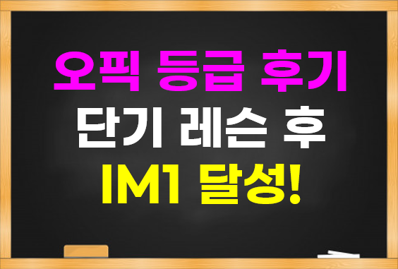 [OPIc IM1 달성 후기] IL만 연속 네 번 받다가 과외 받고 등급 달성했어요! : 네이버 블로그
