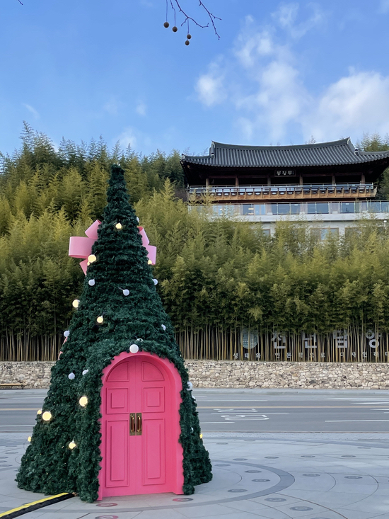 담양 여행 12월 크리스마스 광주 근교 여행가기 좋은 곳 담양 담양 관방제림 대형 트리 포토존 담양 소품샵 선나나