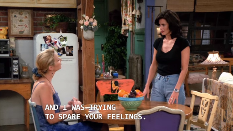 미국 드라마 프렌즈 시즌 2-1 영어 표현 spare your feelings 하루 딱 한 문장 : 네이버 블로그