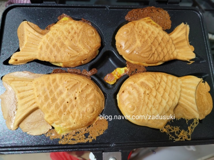 붕어빵틀 이지쿠커붕어빵팬4구 내돈내산 구매후기.집에서 붕어빵만들기 첫도전 대성공 : 네이버 블로그