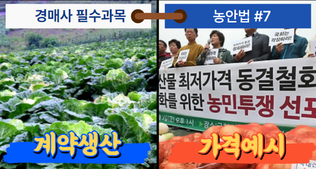 경매사필수과목 농안법 7 농산물 수급안정을 위한 정책에는 계약생산과 가격예시가 있어요~ 네이버 블로그