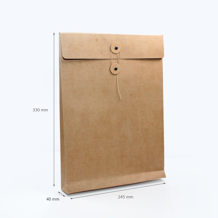 A4 용지 사이즈 크기에 두꺼운 도서 책자나 문서 서류 보관이 가능한 접이식 단추 에코 봉투 패키지 제작하기 : 네이버 블로그