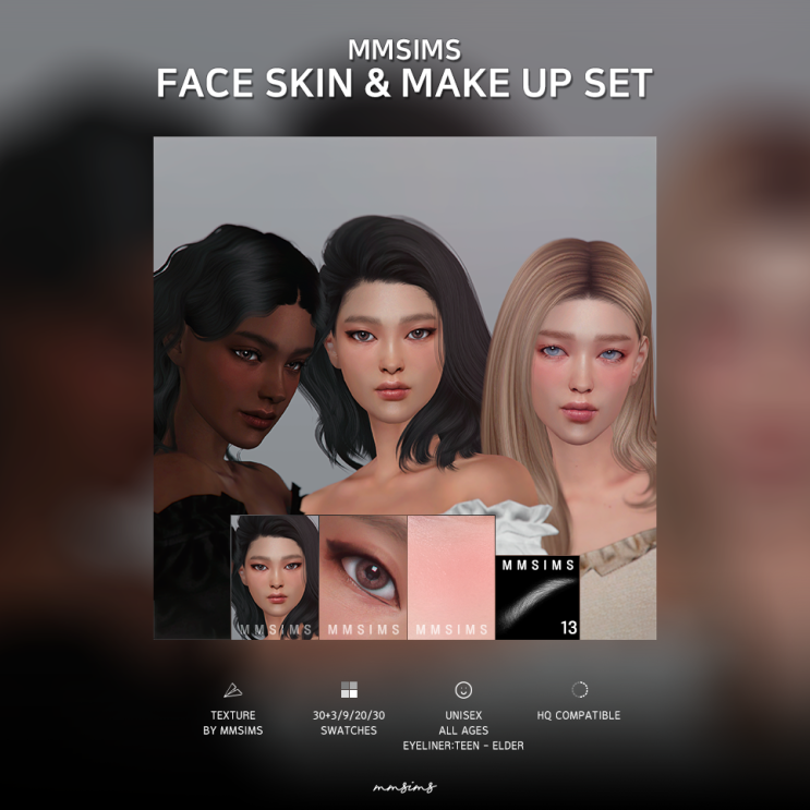 심즈4 CC 페이스스킨&메이크업 세트 // MMSIMS Face Skin & Make up Set : 네이버 블로그