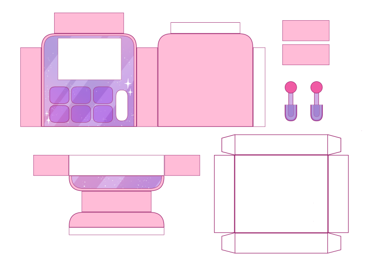 (ENG) 산리오 미니 컴퓨터 피젯토이 만들기 /🎁무료 도안공유🎁/종이구관 그리는법/쉬운 만들기/페이퍼 크래프트/미니어쳐/종이 ...