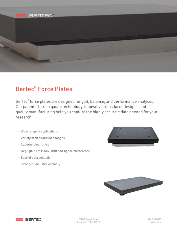 Bertec사의 Force Plate (지면 반발력 힘판)을 소개합니다 : 네이버 블로그