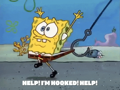 꽂히다, 빠져들다 영어로 중독되다 get hooked on 뜻, 예문 : 네이버 블로그