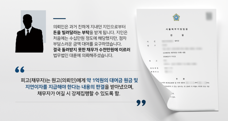 대여금 반환청구 승소 1억원 가량의 채무액·이자 반환을 청구 네이버 블로그