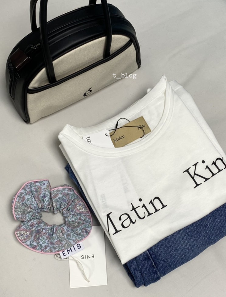 [Matin Kim] 마뗑킴 로고 실켓 크롭탑 / [EMIS] 이미스 22SS 플라워 스크런치 핑크 : 네이버 블로그