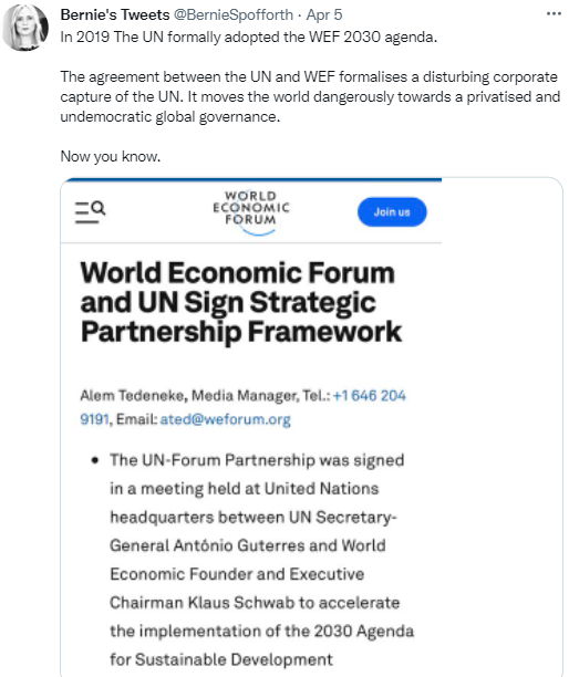 2019년 UN(유엔)은 WEF 2030 (세계경제포럼2030)의제를 공식적으로 채택 : 네이버 블로그