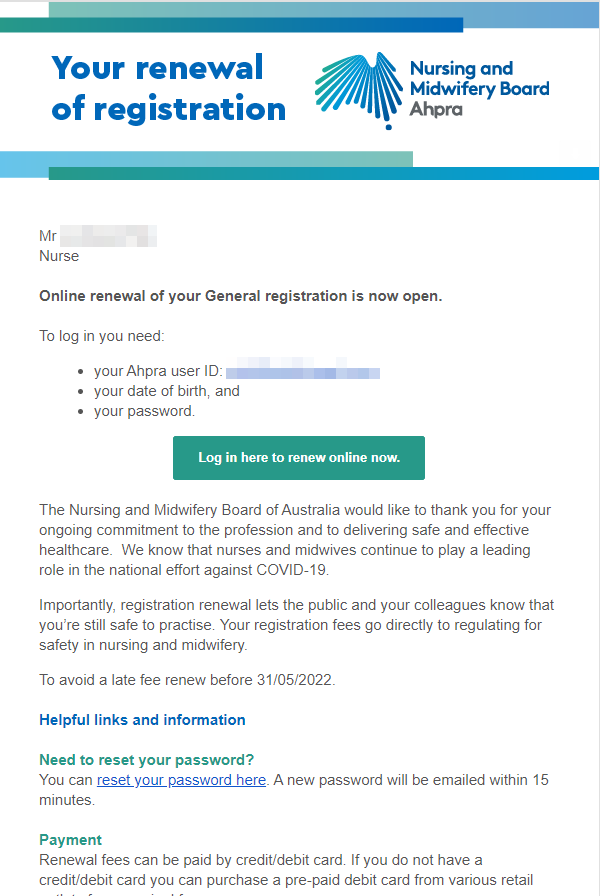 [호주간호사] AHPRA 간호 Registration Renew (Feat. Year 4) : 네이버 블로그